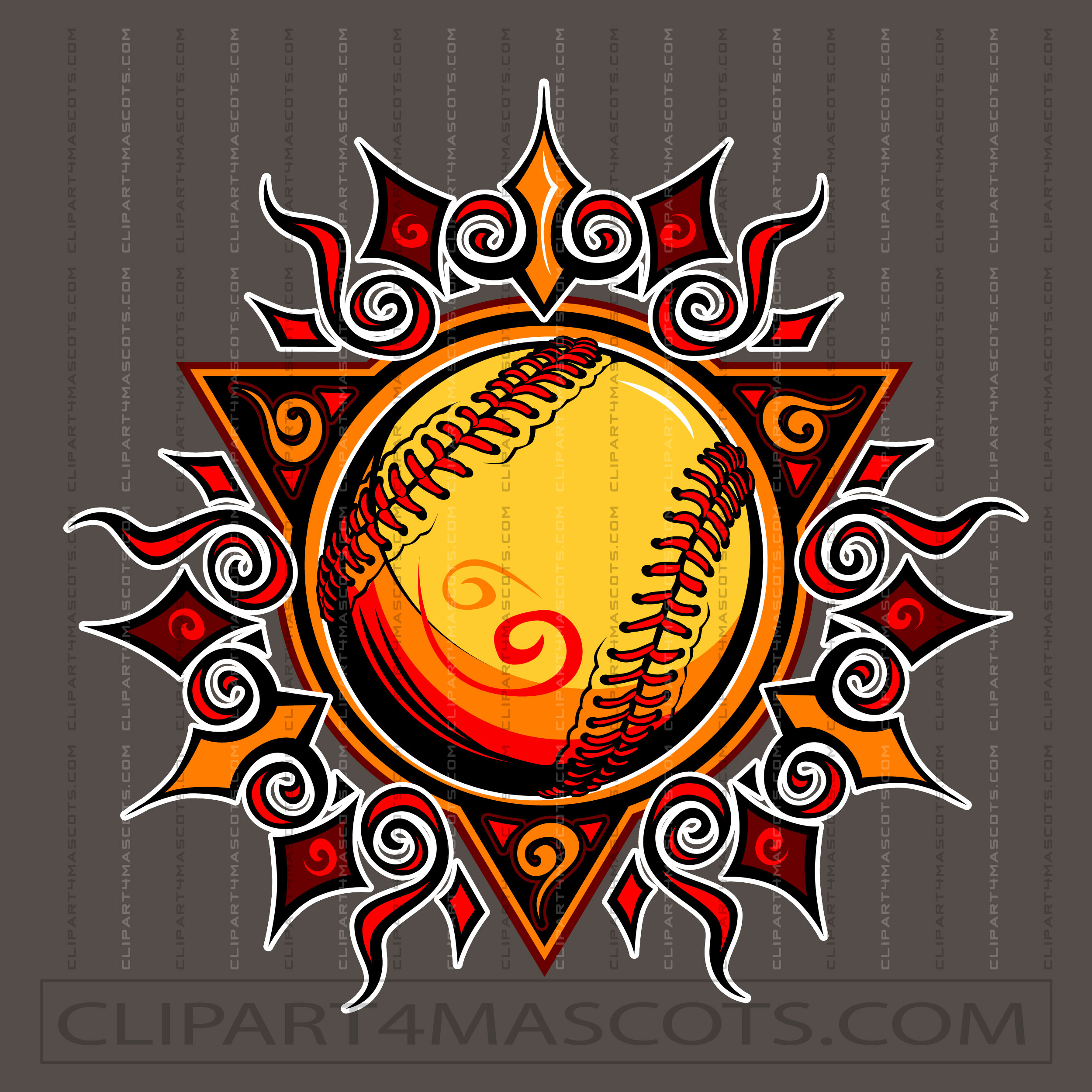 Fastpitch Summer Clip Art | Vector Format | JPG EPS PNG AI